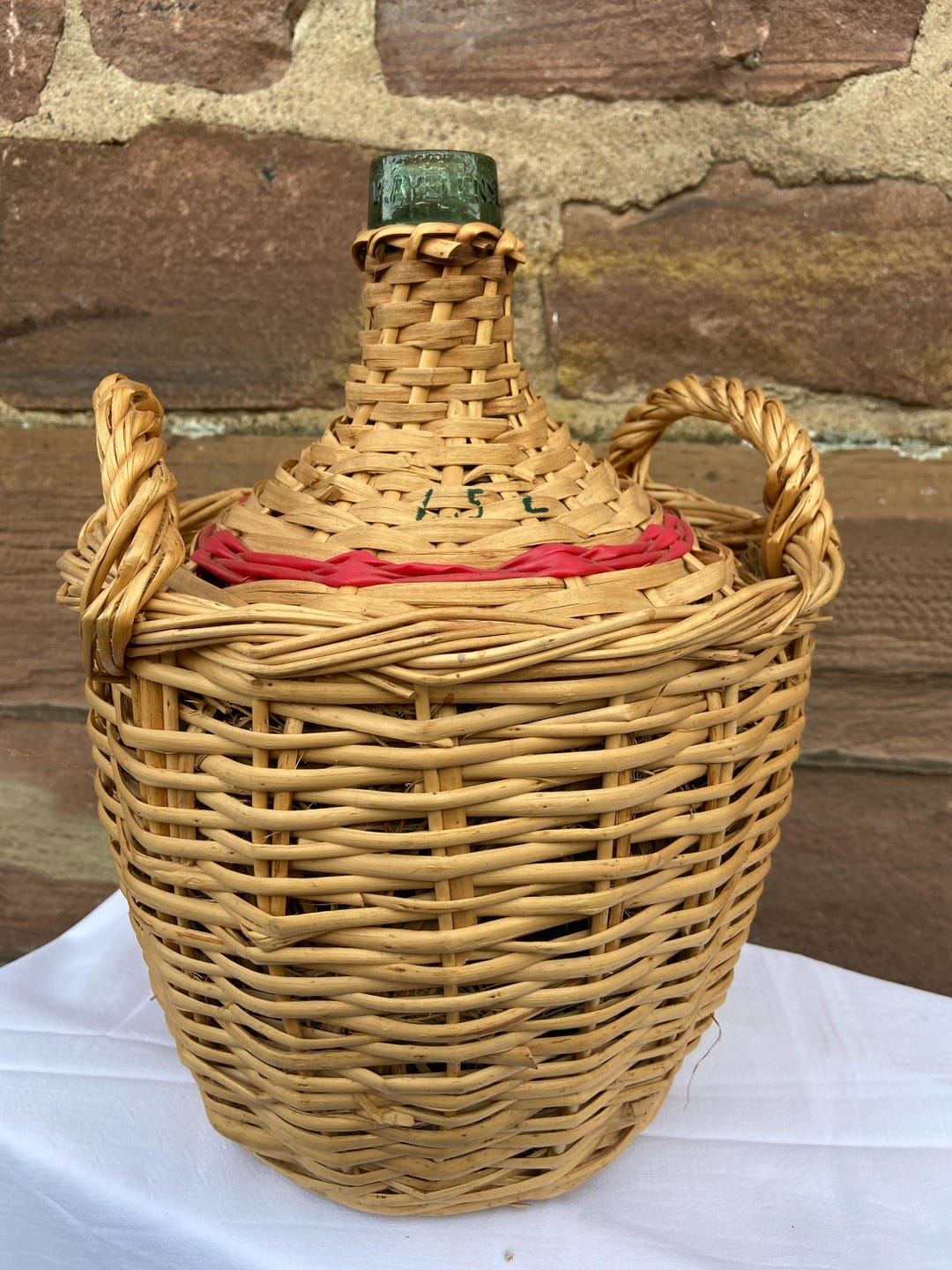Glass DEMIJOHN Carboy WICKER Basket Dame Jean - Etsy