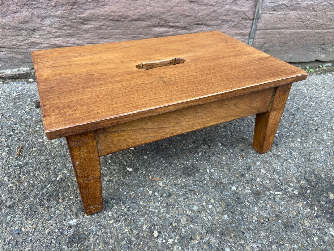 French Farmer Wooden Stool Vintage Wooden Farm Stool Footstool Rustical ...