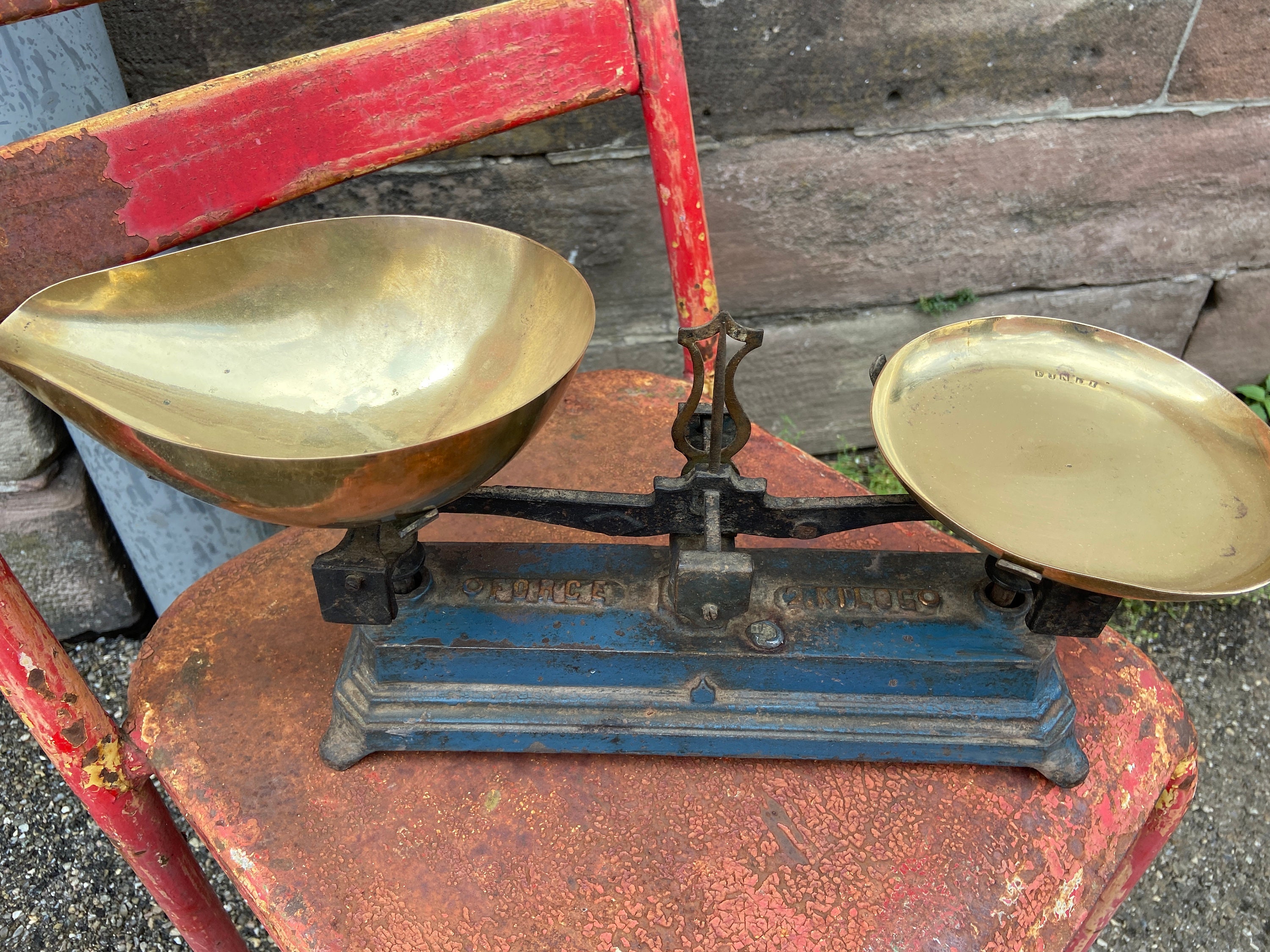 French Alsace small balance scale iron brass scale balance | Etsy