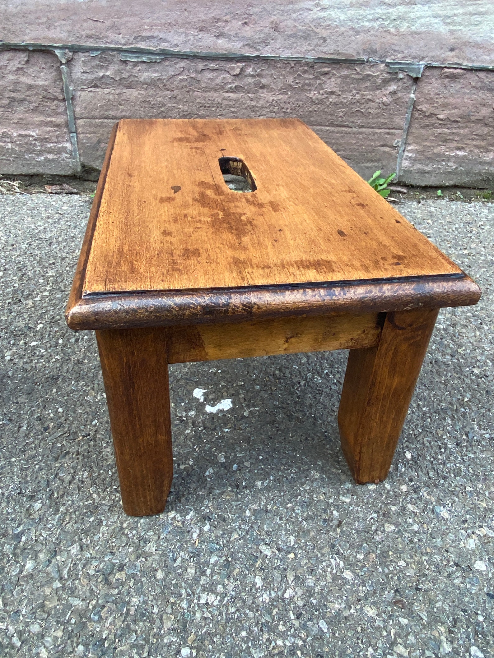French Farmer Wooden Stool Vintage Wooden Farm Stool Footstool Rustical ...