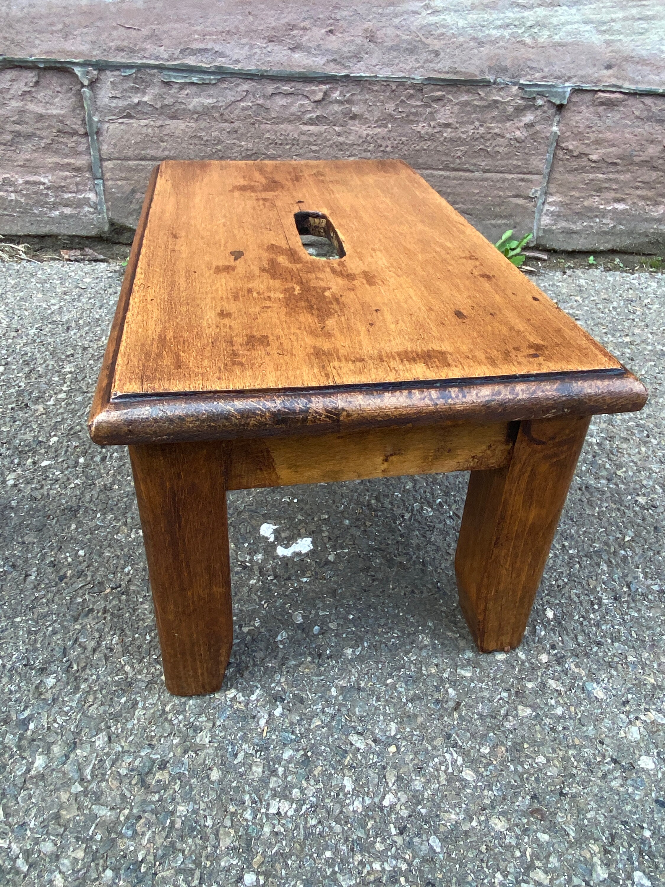 French Farmer Wooden Stool Vintage Wooden Farm Stool Footstool Rustical ...