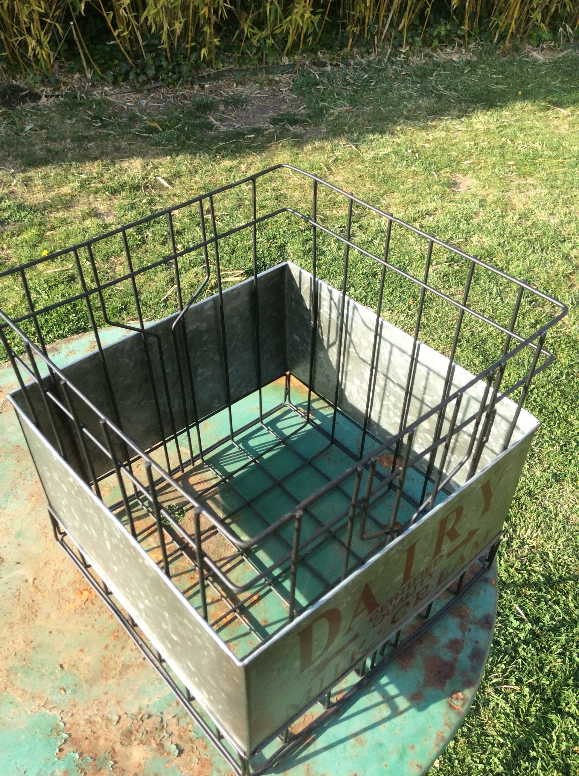 Milk Wire Dairy Metal Basket Milk Bottle Crate Steel | Etsy
