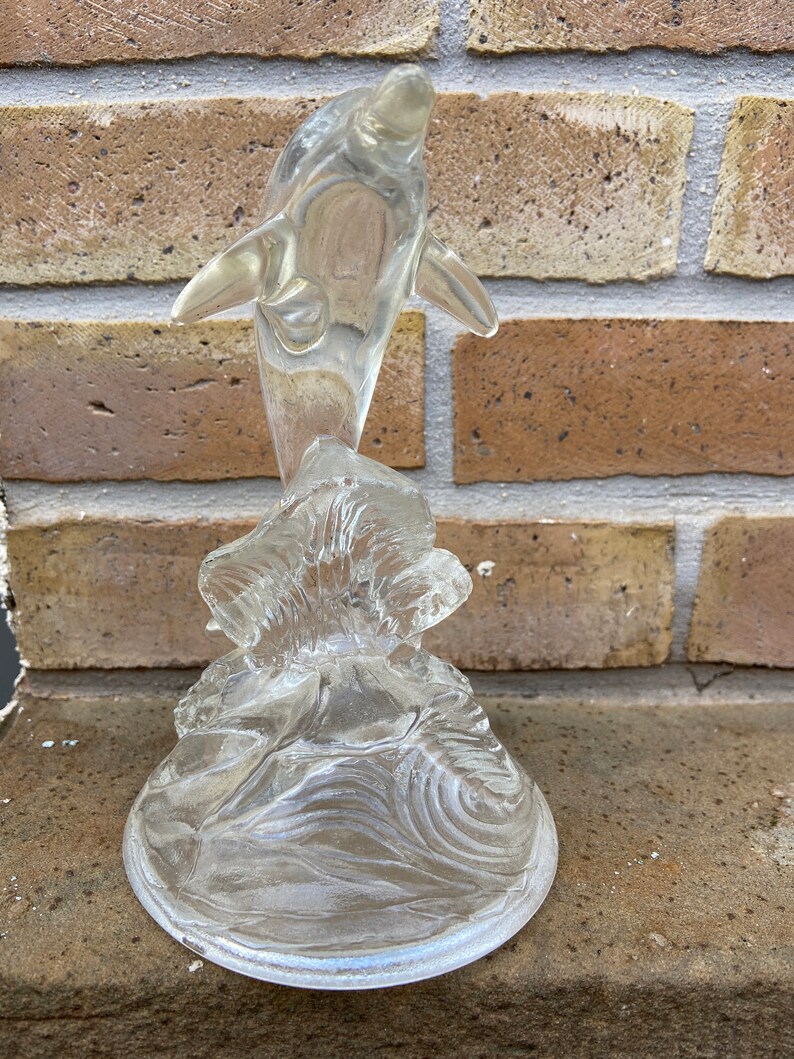 Dolphin Animal Statuette Cristal D'arques Style DAUM Nancy 1970 - Etsy