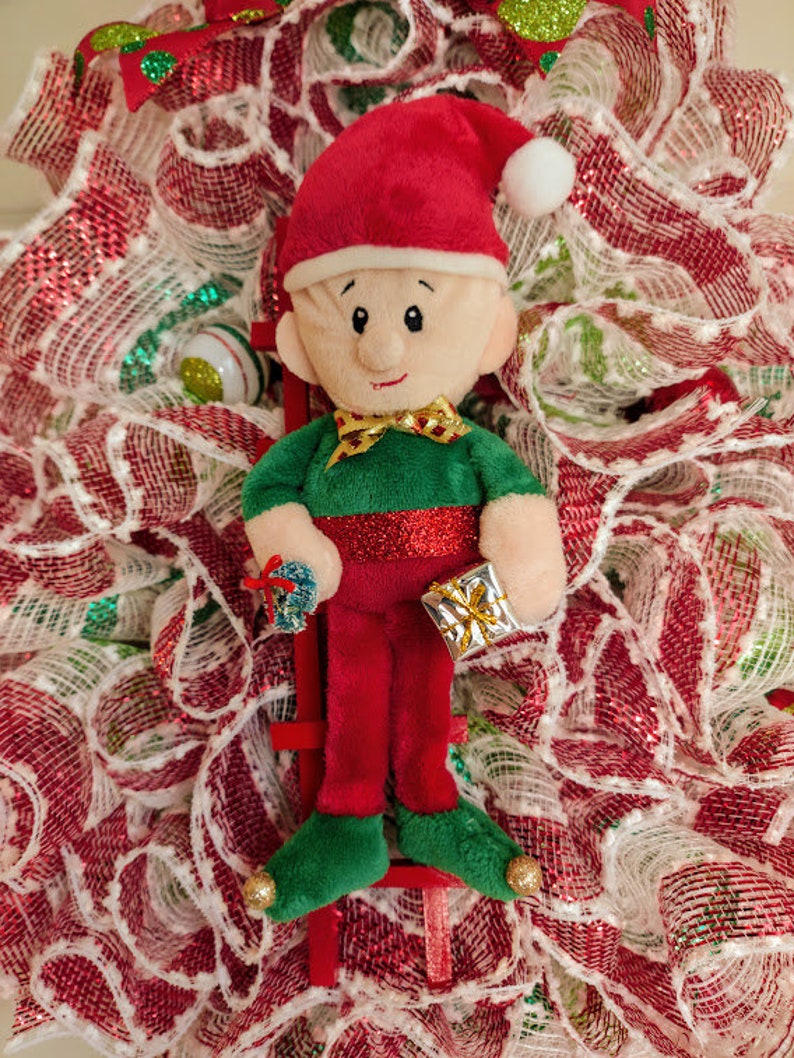 Elf Tree Elf on a Ladder Tree Half Wall Tree - Etsy