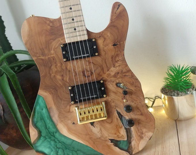 Live Edge Telecaster, Epoxy Resin Electric Guitar - Etsy