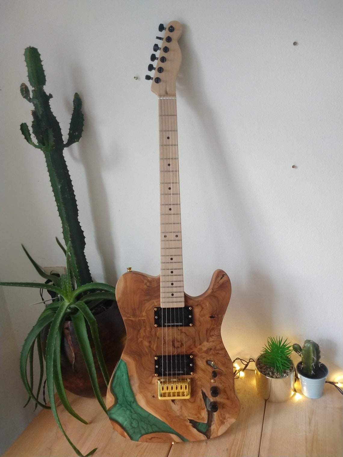 Live Edge Telecaster Epoxy Resin Electric Guitar | Etsy