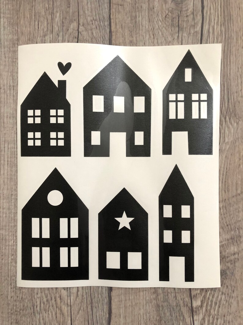 Aufkleber Häuser | Häuserreihe | Sticker | verschiedene Größen - Etsy.de