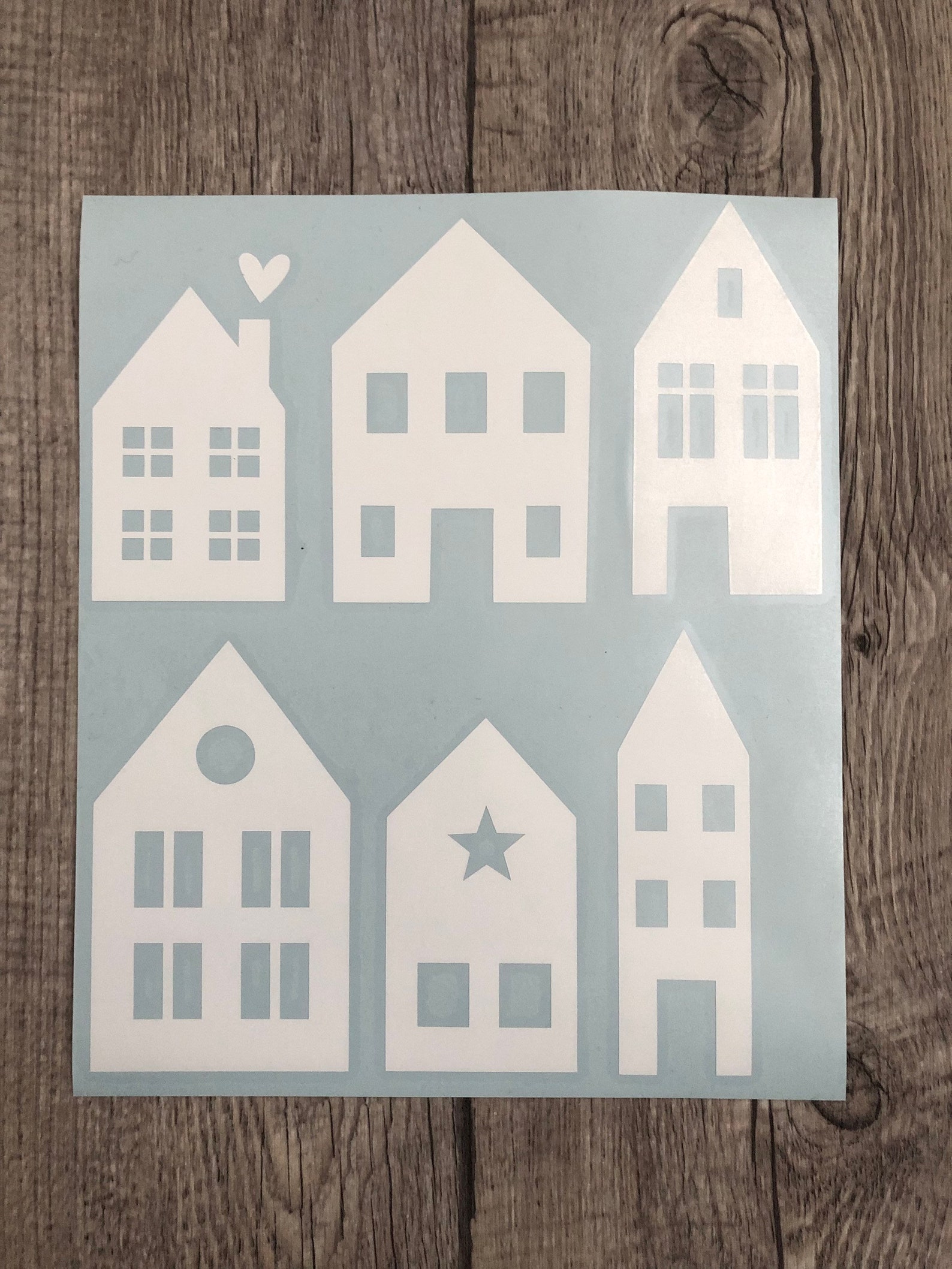 Aufkleber Häuser | Häuserreihe | Sticker | verschiedene Größen - Etsy.de