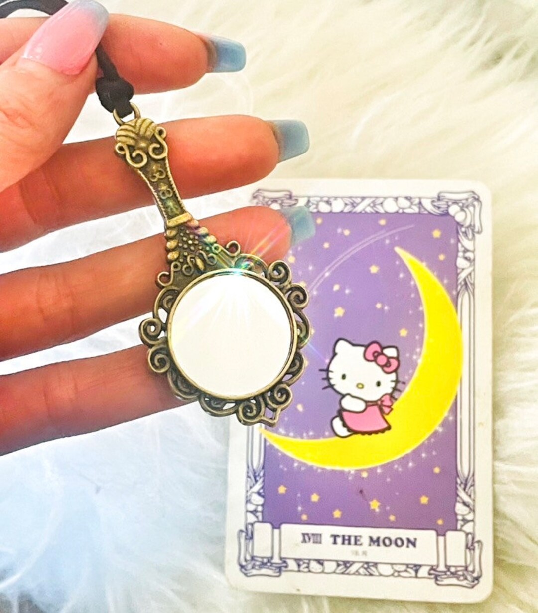 Reverse Negative Energy Upside Down Mirror Pendant Wicca - Etsy