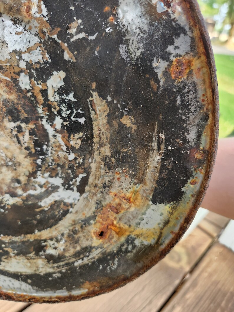 Vintage Enamelware Teapot, Old Fashioned Oversized Teapot, Gray ...