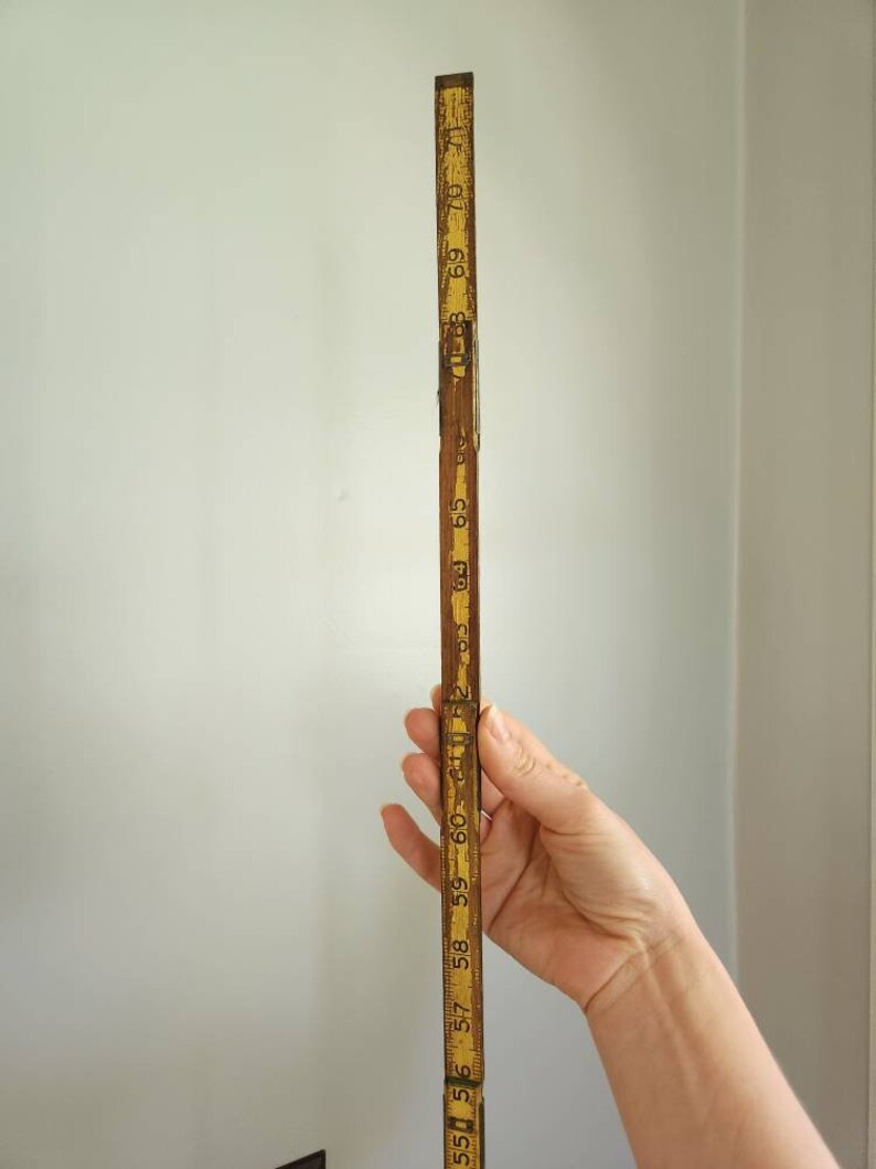 Stanley Folding Extension Ruler No. X226, Vintage 4 Way Wood and Brass ...