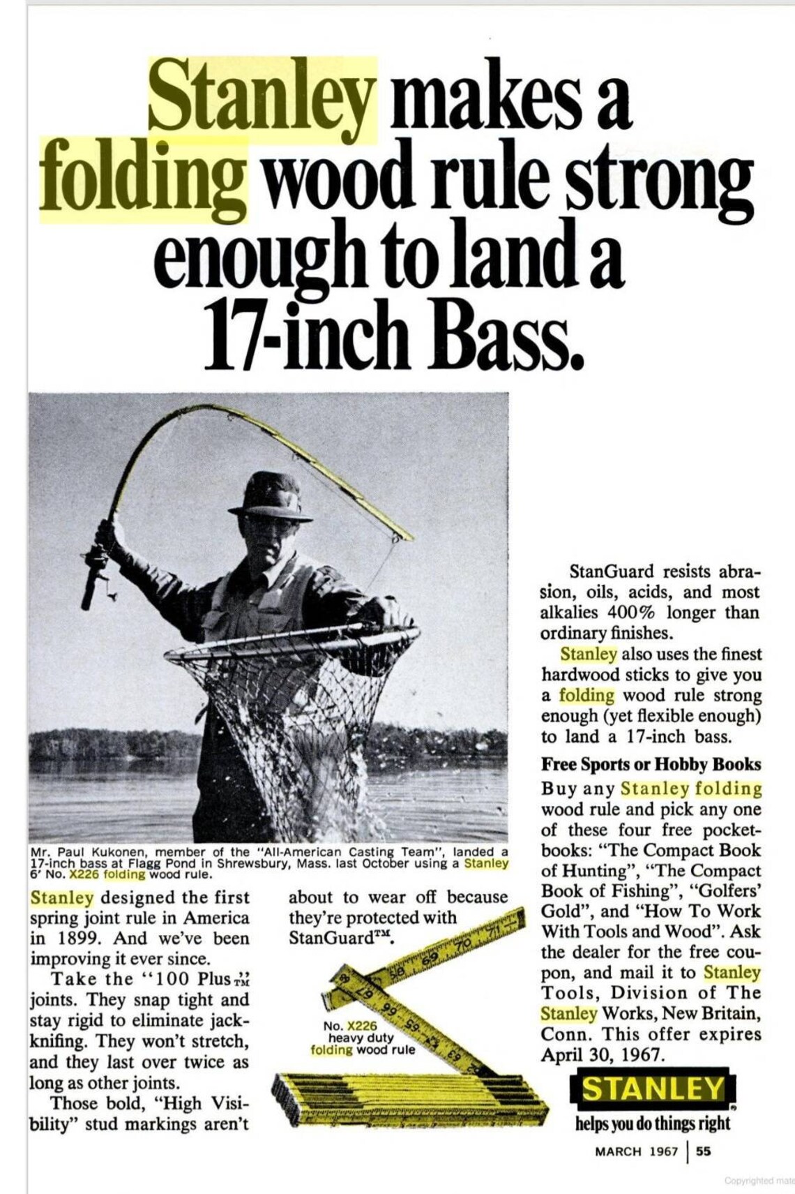 Stanley Folding Extension Ruler No. X226 Vintage 4 Way Wood - Etsy