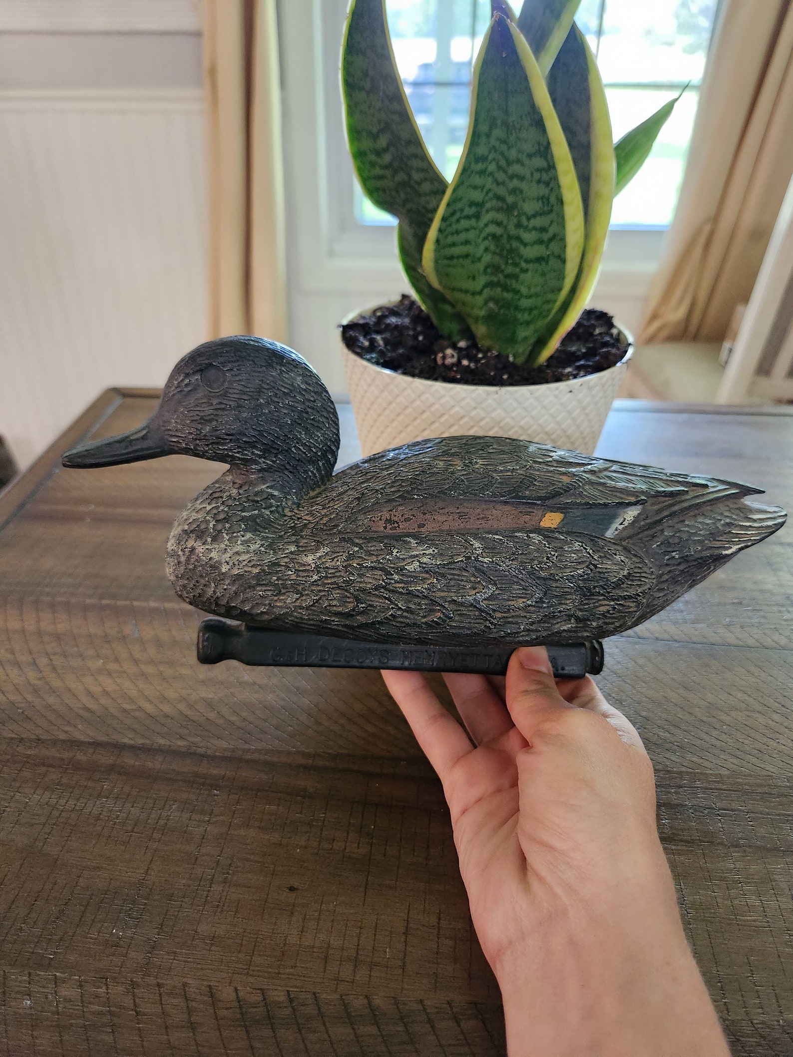 Vintage Henryetta Duck Decoy, G&H Decoy, Plastic Hollow Body Duck ...