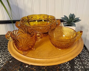 Antique Amber Glass | Etsy