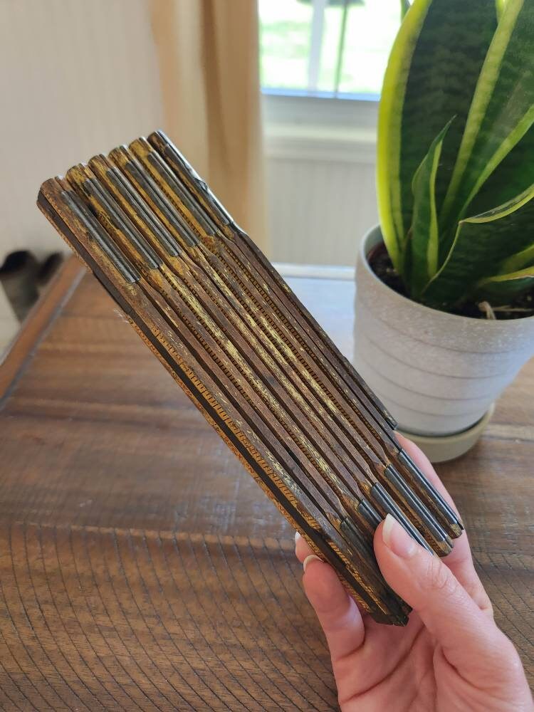 Stanley Folding Extension Ruler No. X226, Vintage 4 Way Wood and Brass ...
