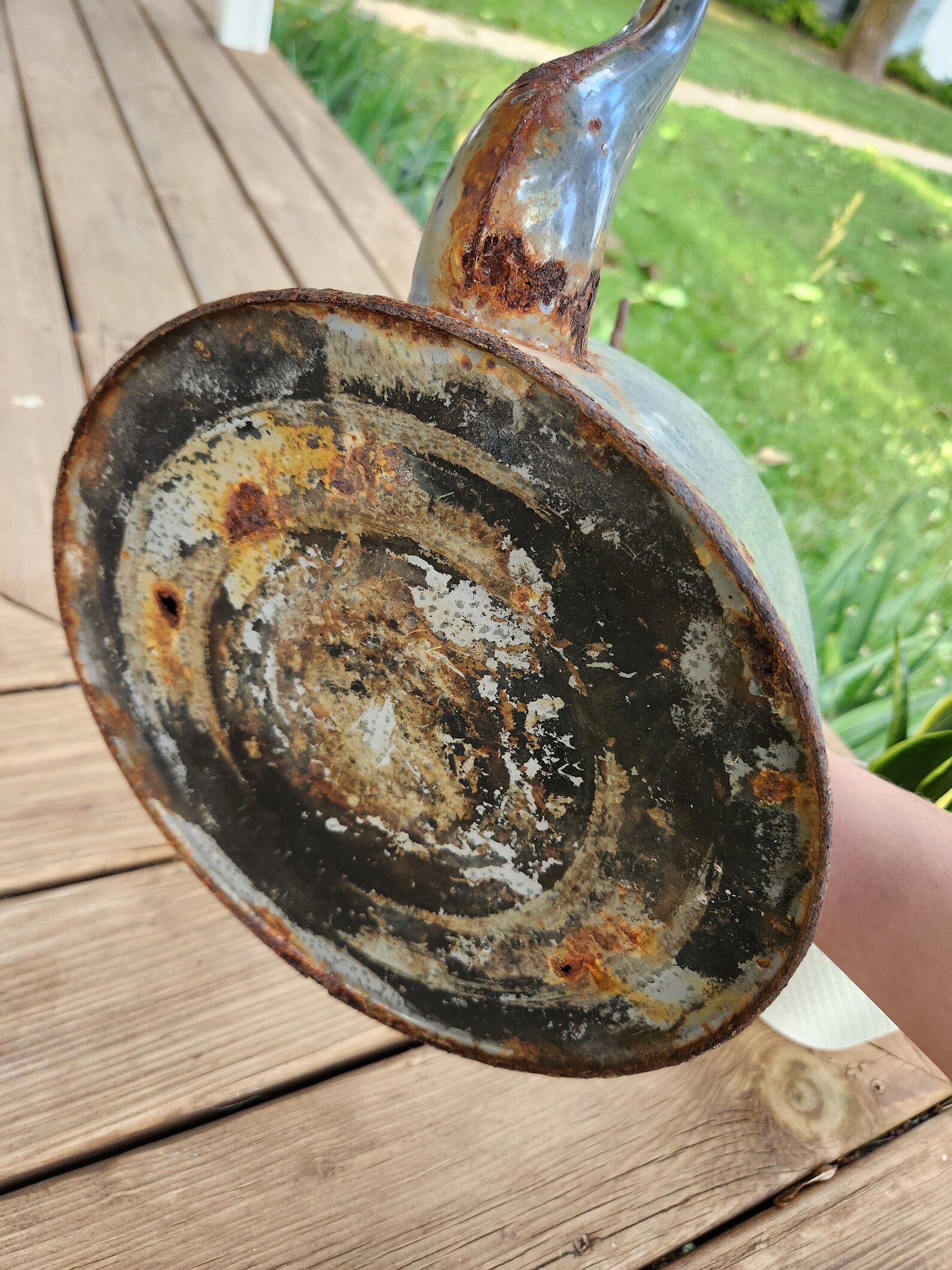 Vintage Enamelware Teapot, Old Fashioned Oversized Teapot, Gray ...