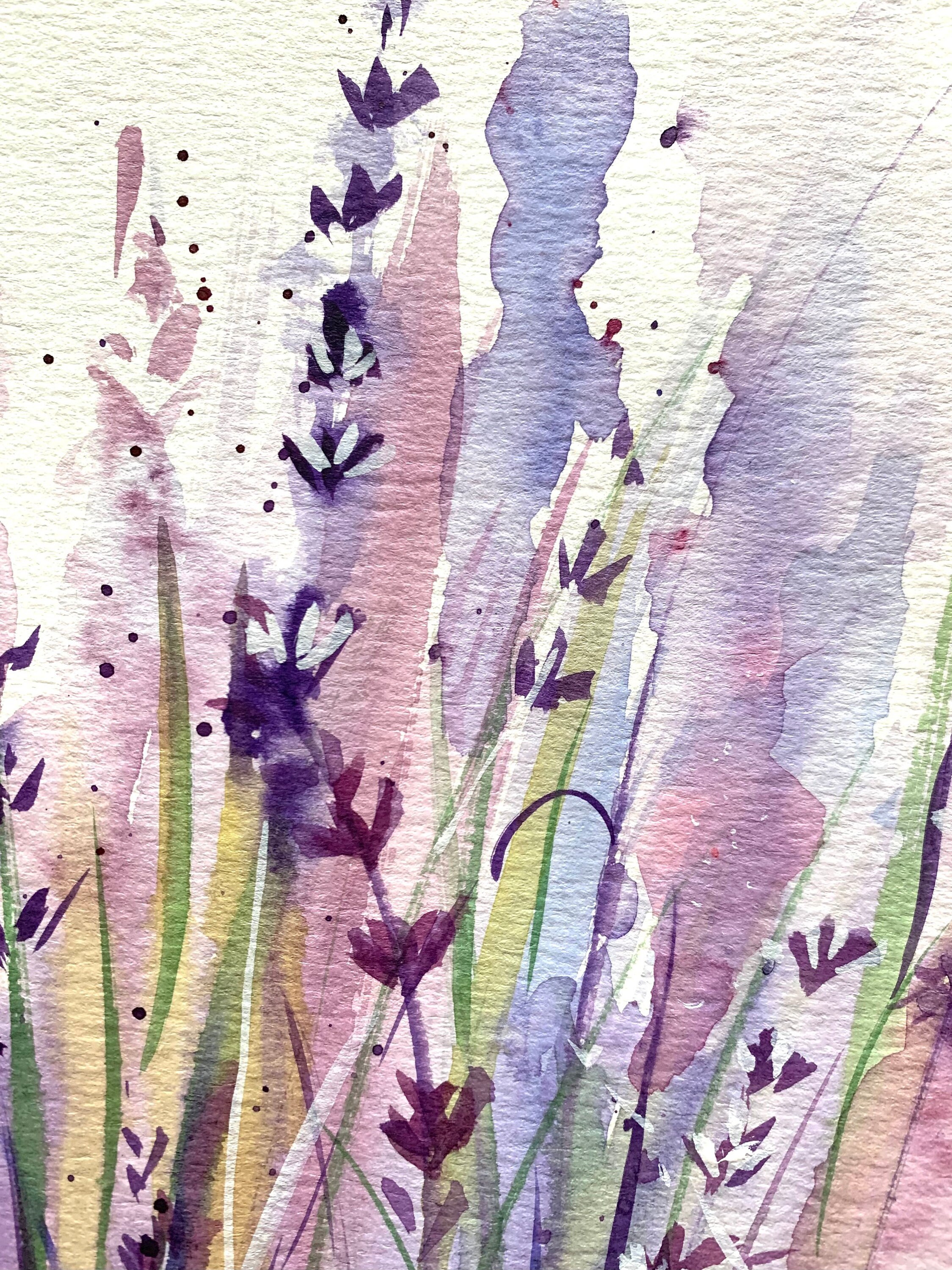 Lavender Original Painting Wall Art - Etsy