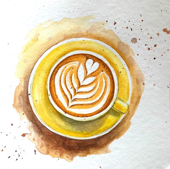 Curcuma Latte Original Painting Wall Art | Etsy