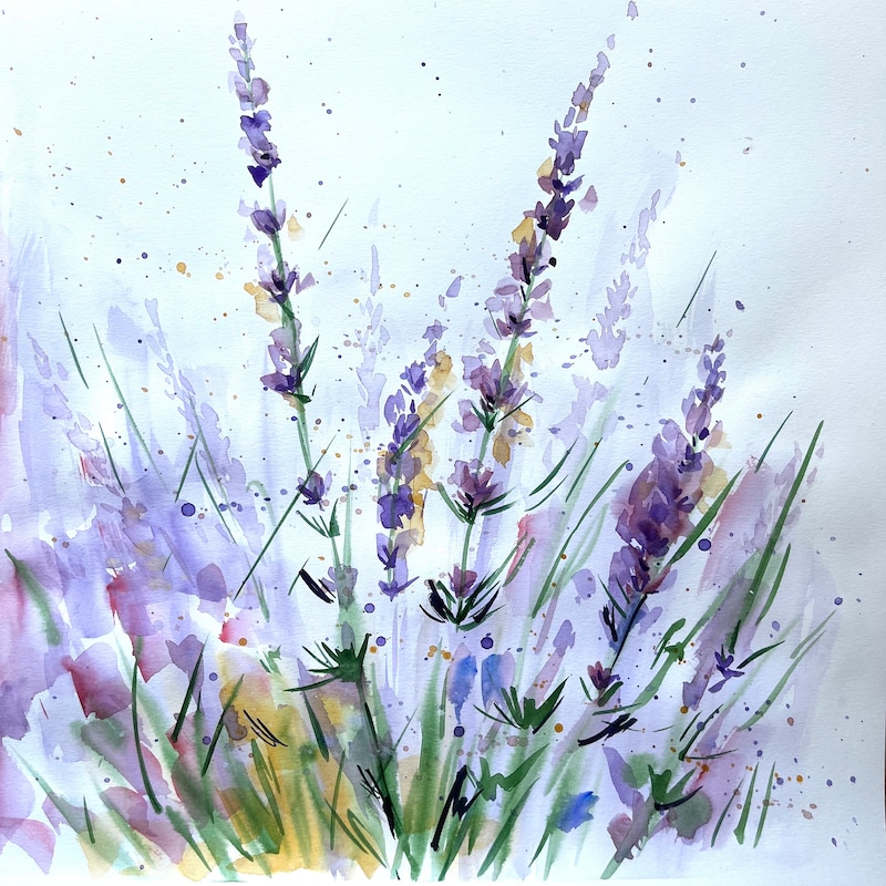 Lavender Painting - Etsy