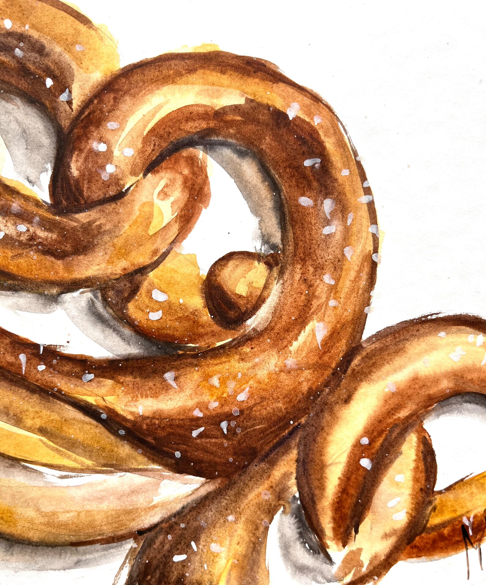 Pretzel Original Painting Wall Decor - Etsy