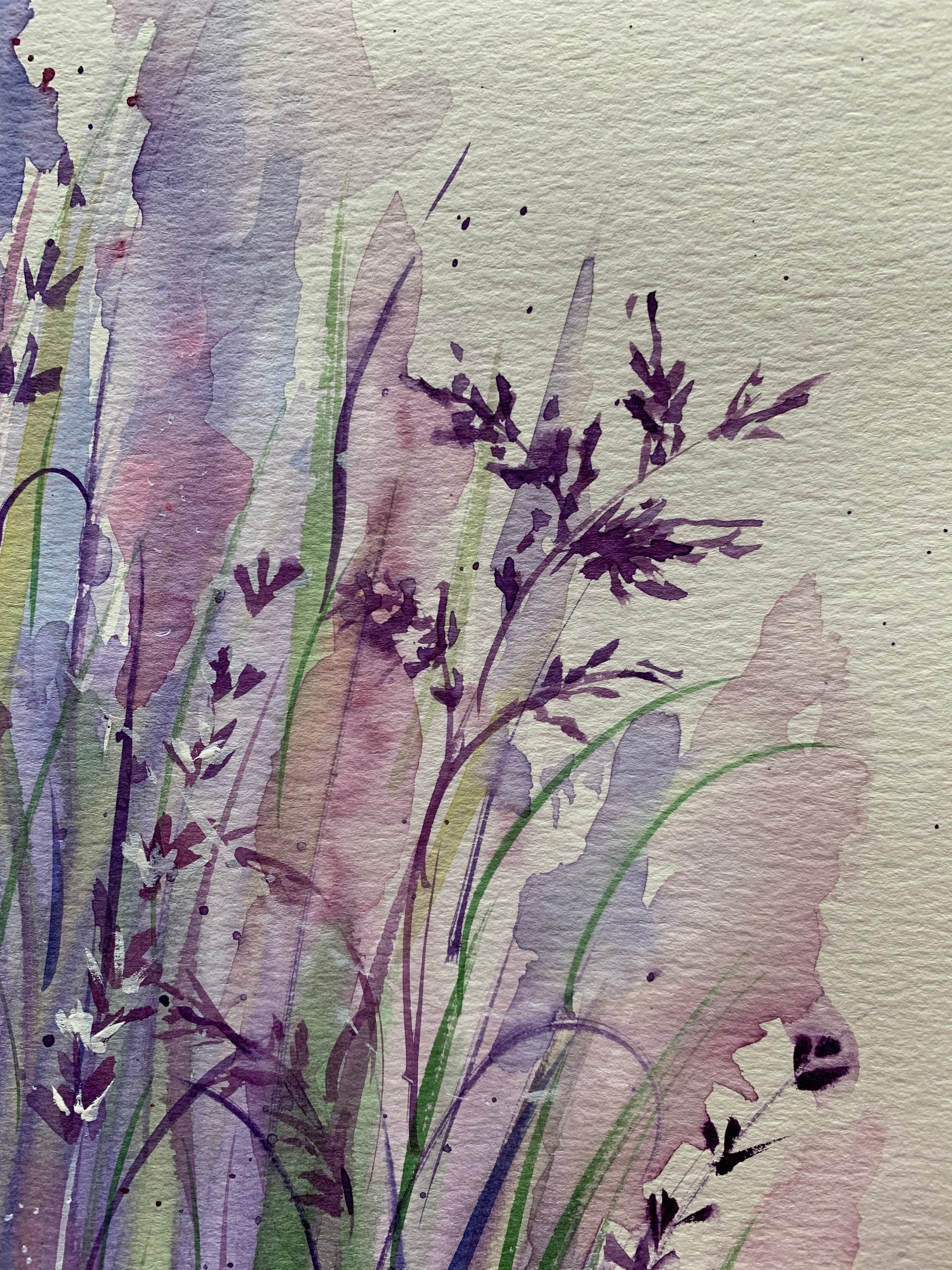 Lavender Original Painting Wall Art - Etsy
