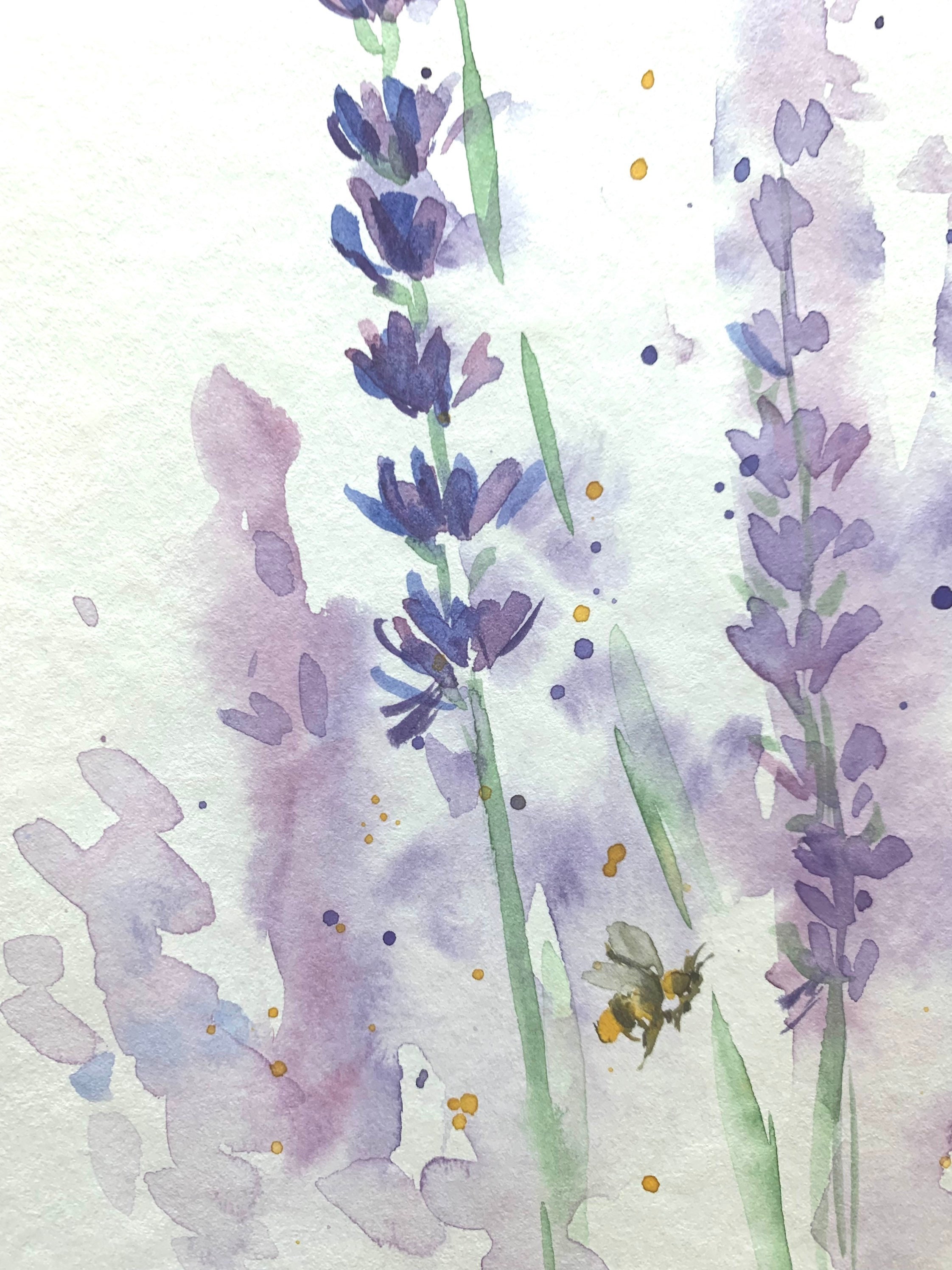 Lavender Original Painting Wall Decor - Etsy Canada