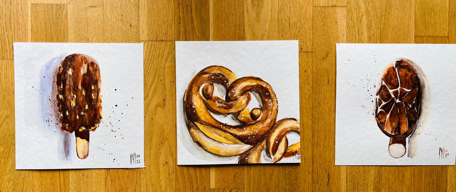 Pretzel Original Painting Wall Decor - Etsy