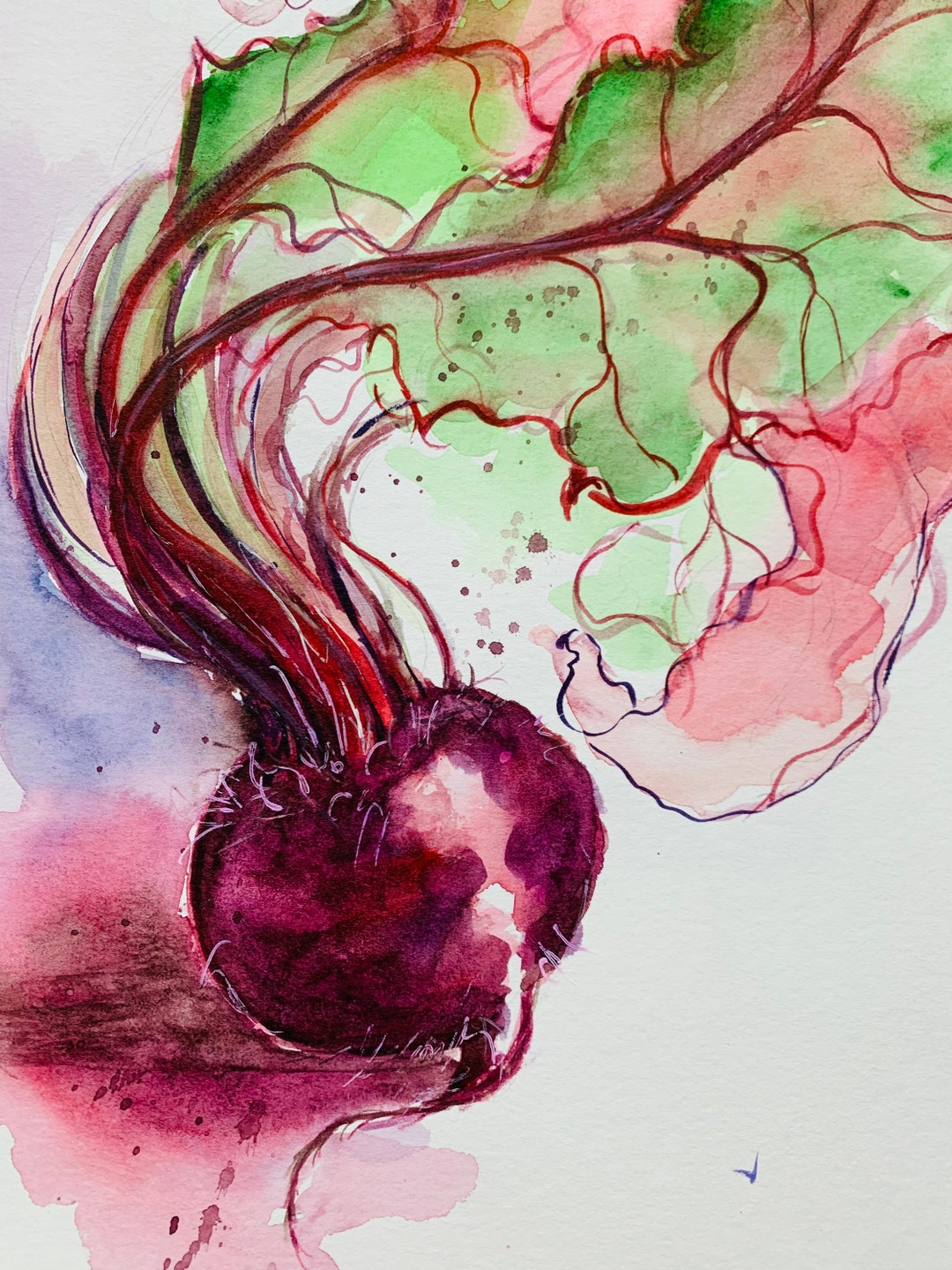Beetroot Original Painting Kitchen Wall Art Home Decor Housewarming ...