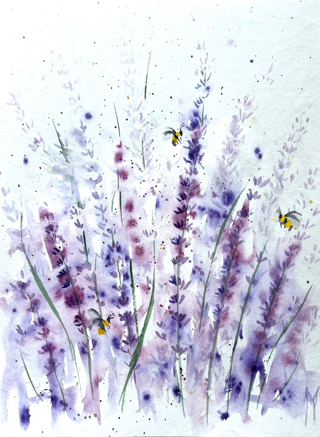 Lavender Set of 2 Original Painting Wall Art - Etsy