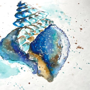 Seashell Original Painting Wall Decor - Etsy