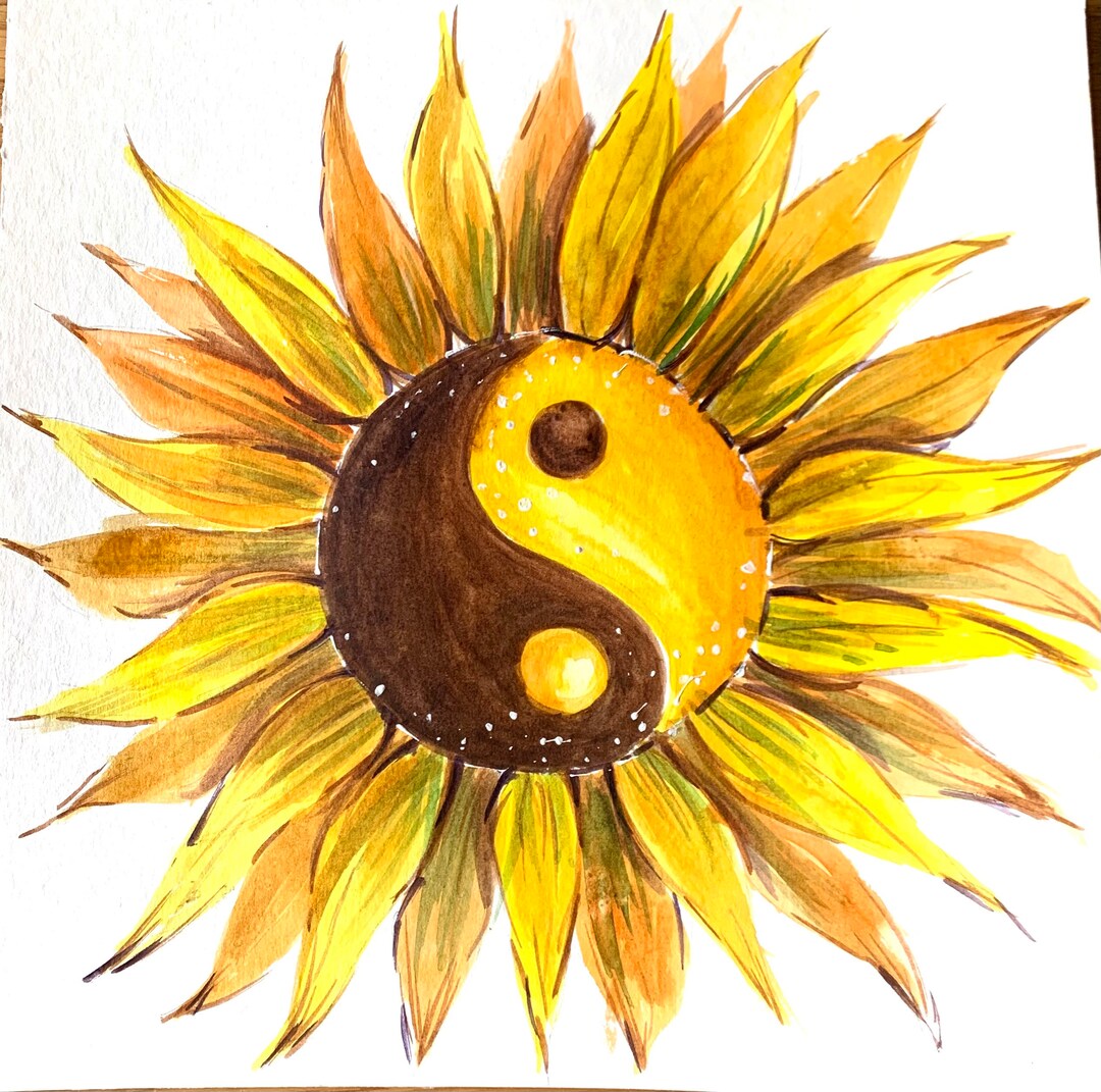 Sunflower Balance Original Painting Wall Decor - Etsy