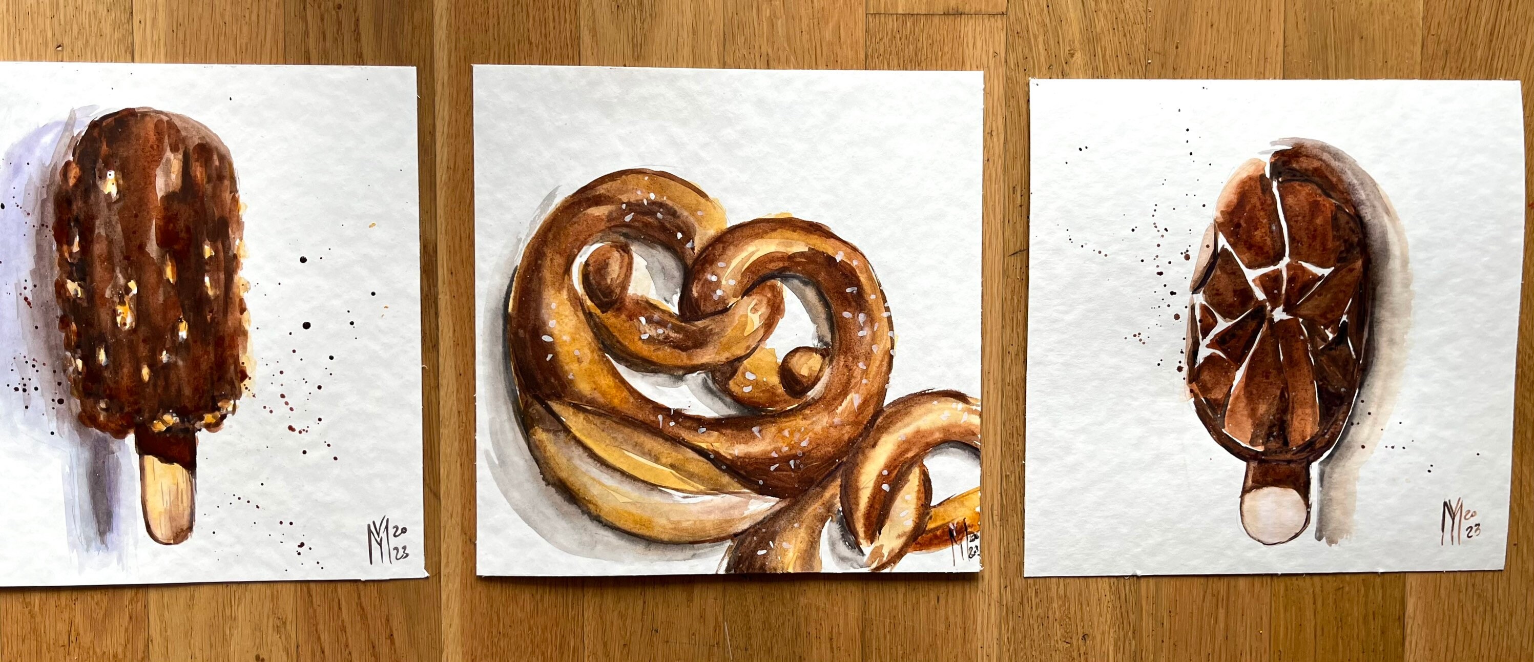 Pretzel Original Painting Wall Decor - Etsy