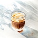 Caramel Latte Watercolor Painting: Coffee Art, Handmade 25x25 Cm - Etsy