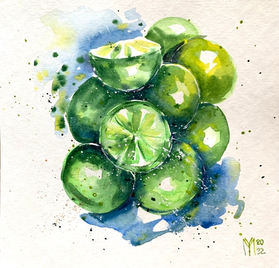 Limes Original Painting Wall Decor - Etsy