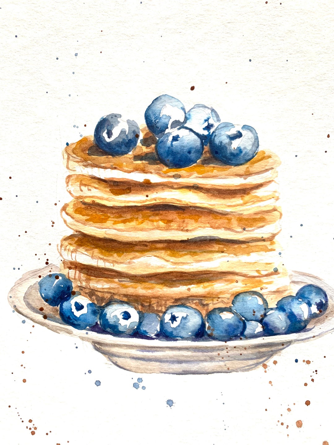 Pancakes Original Painting Wall Art Kitchen Wall Decor Gift for Mom ...