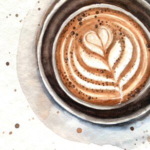 Cappuccino Original Painting Wall Art Coffee Bar Decor Housewarming ...