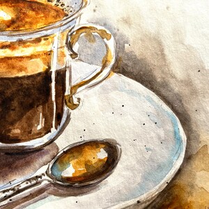 Coffee Original Art Watercolor Painting Wall Decor Coffee Lovers Gift ...