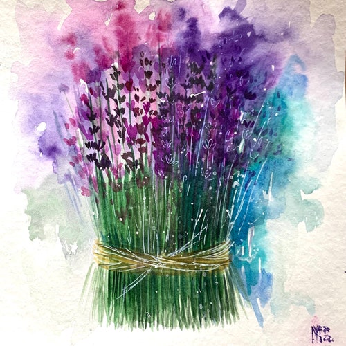 Lavender Original Painting Wall Decor - Etsy Canada