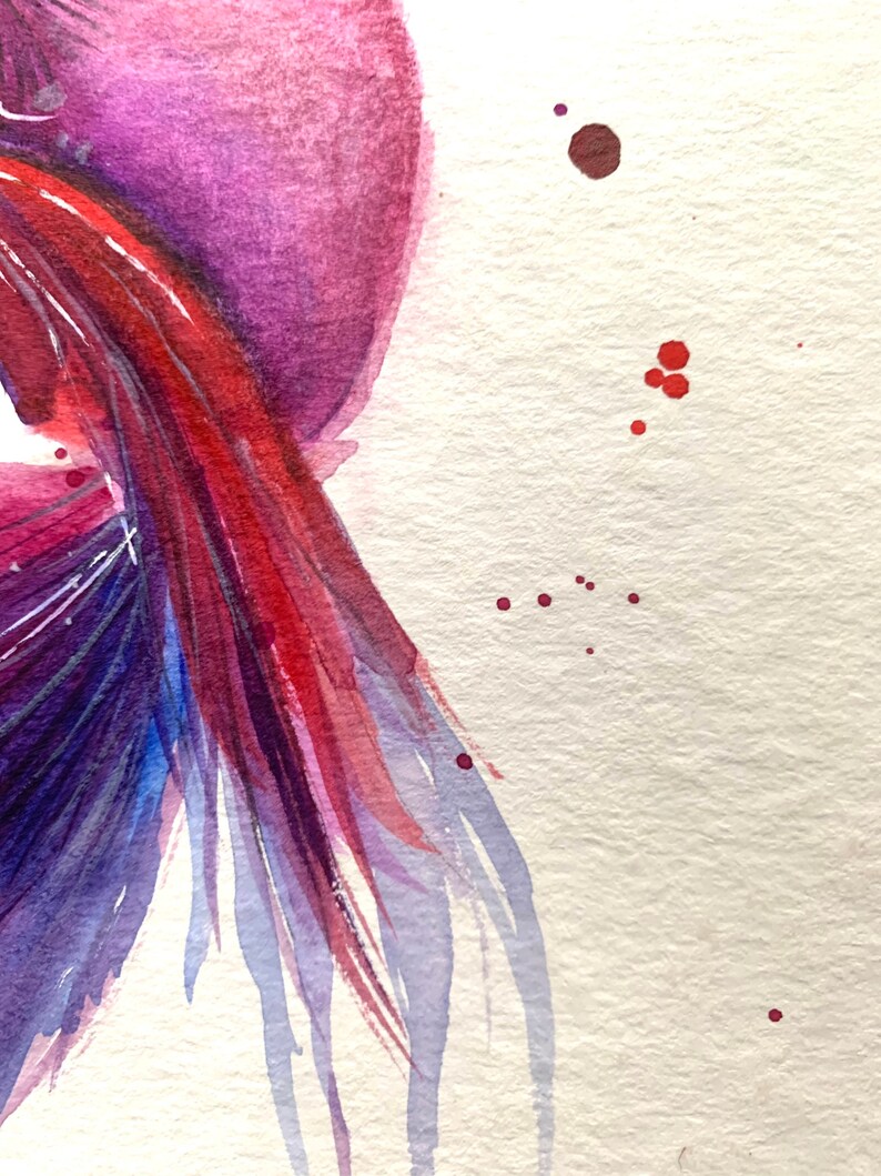 Fighting Fish Original Painting Wall Art - Etsy