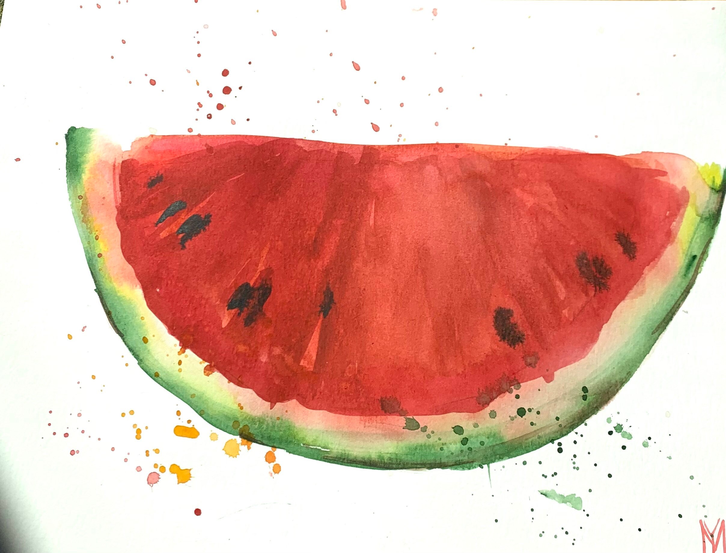Watermelon Original Painting Wall Art | Etsy