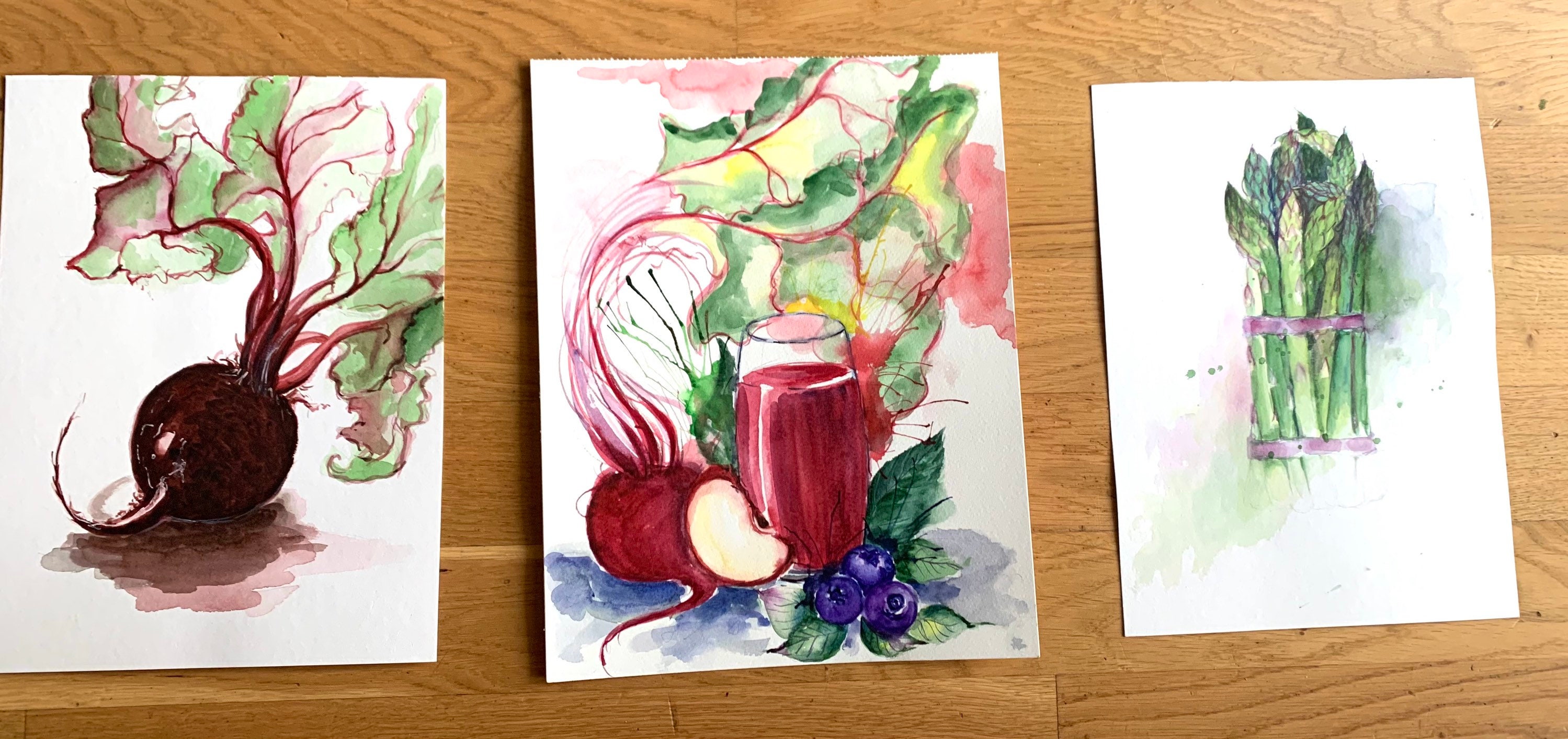 Beetroot Original Painting Wall Art - Etsy