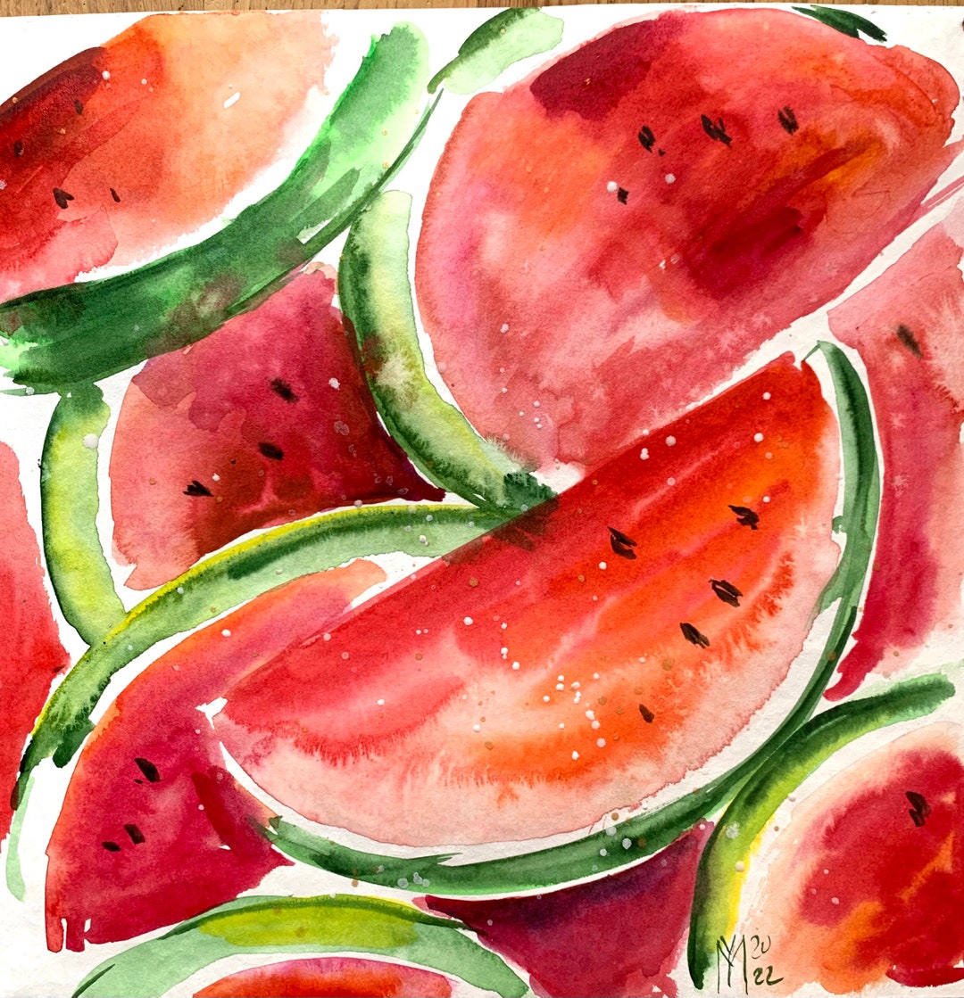Watermelons Original Painting Wall Art - Etsy