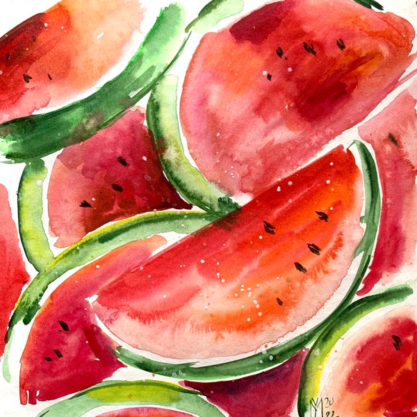 Watermelon Paintings - Etsy