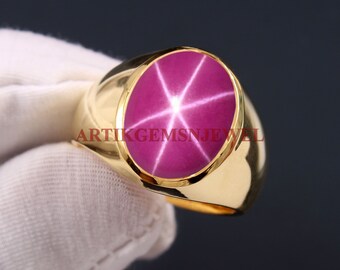 Linde Star Ruby Ring - Etsy