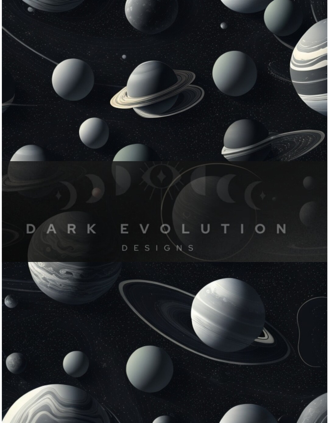 Seamless Planetary Patterns Digital Downloads Print Ideas Planets ...