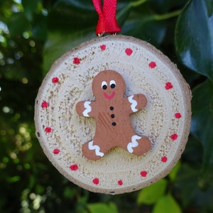 Wooden Gingerbread Man Christmas Tree Decoration - Etsy