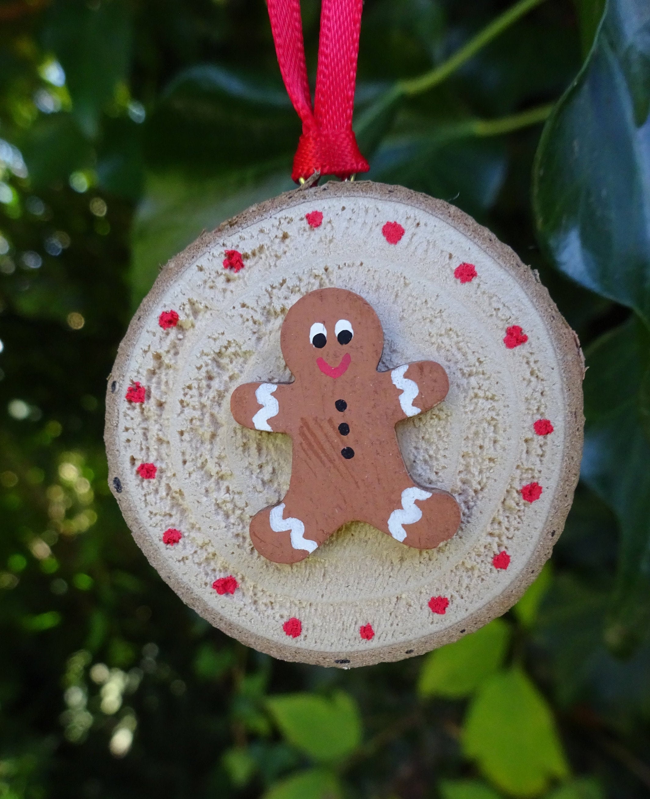 Wooden Gingerbread Man Christmas Tree Decoration - Etsy