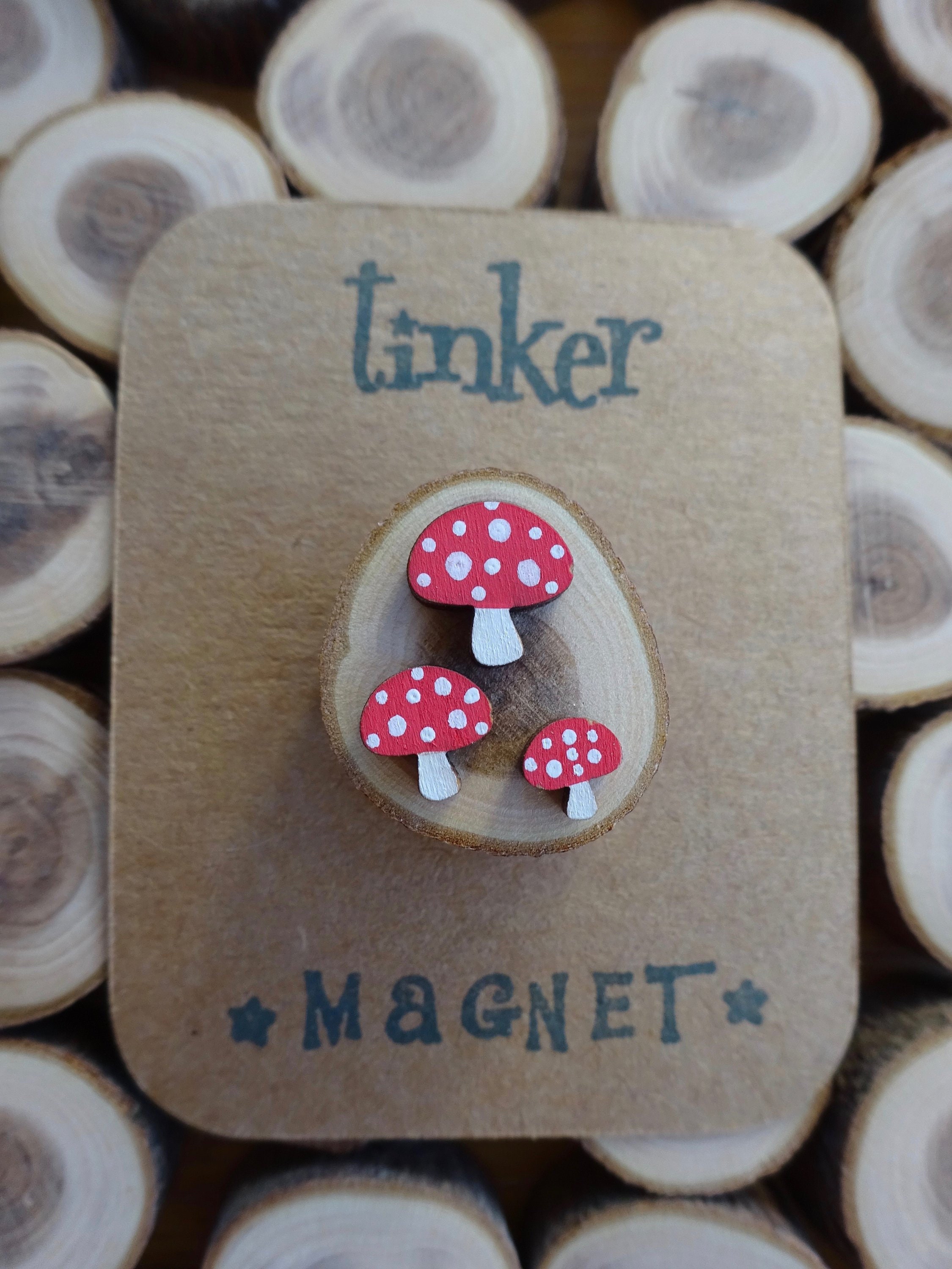 Triple Shroom Magnet, Fridge Magnet, Mushroom Fridge Magnet, Mushroom ...