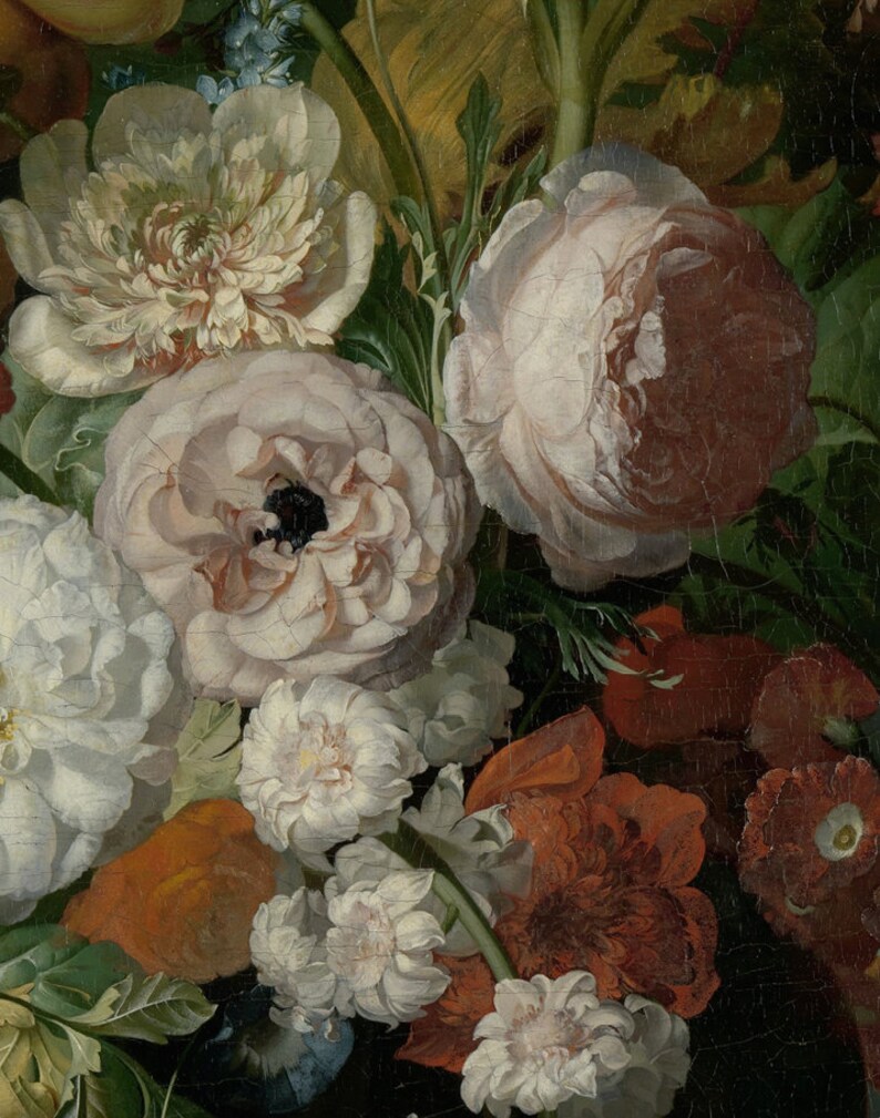 Ruysch Still Life With Flowers in a Glass Vase Print - Etsy