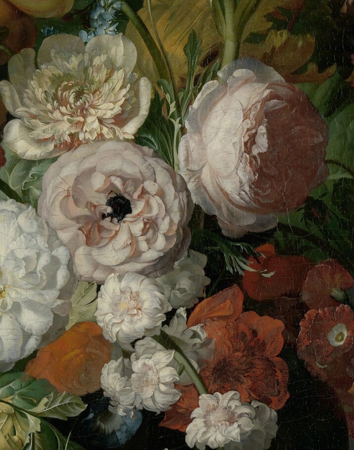 Ruysch Still Life With Flowers in a Glass Vase Print - Etsy